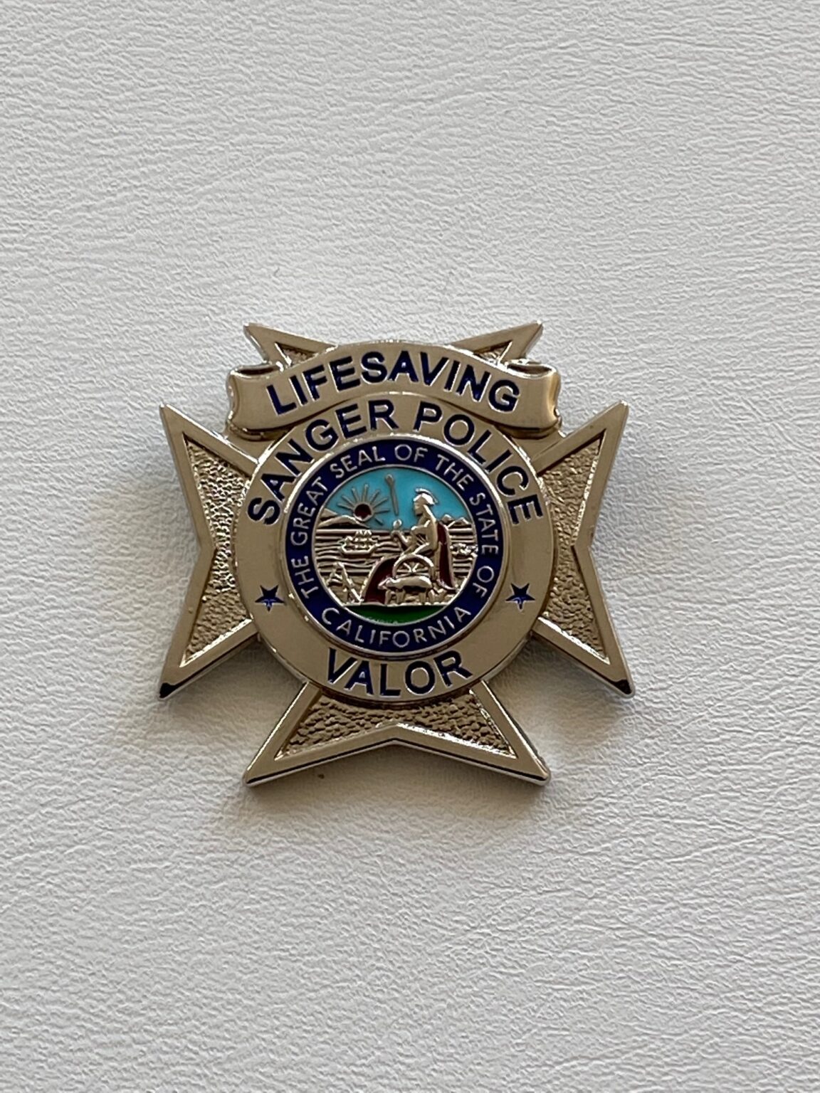 SANGER POLICE, LIFESAVING VALOR - ER Badge