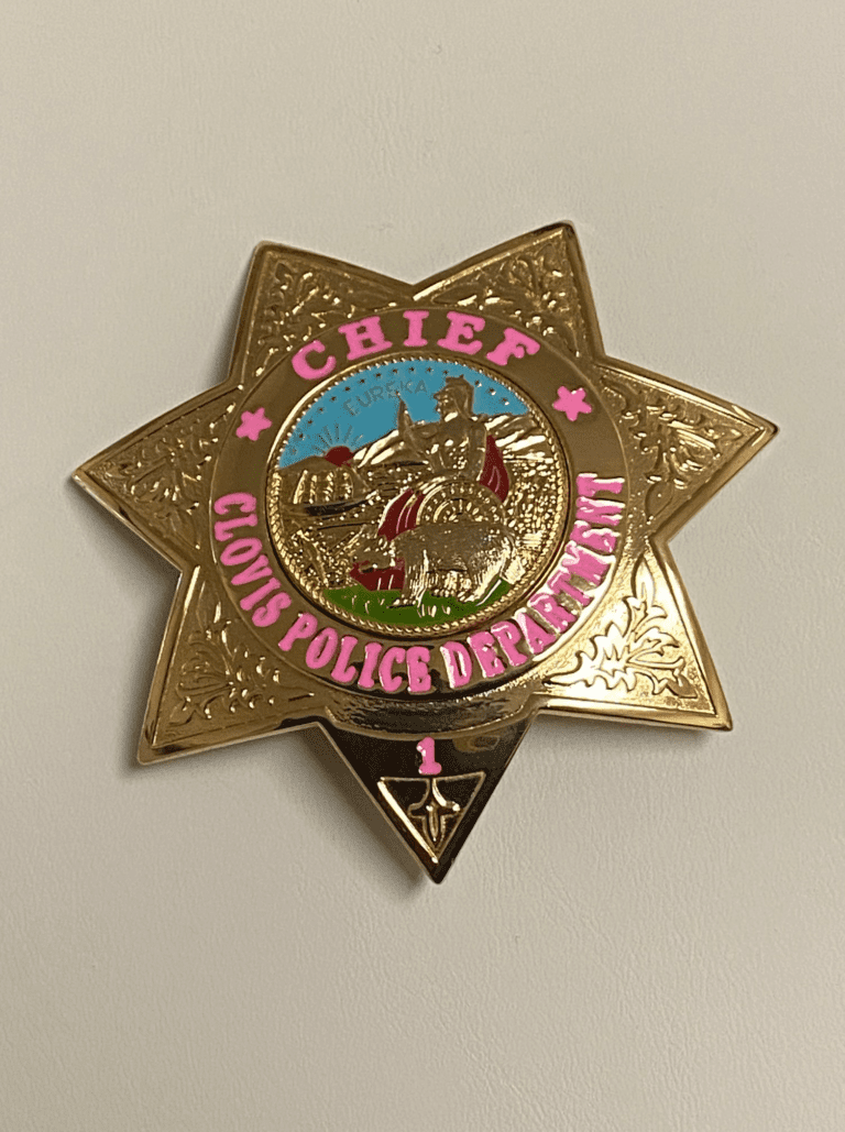 CLOVIS POLICE DEPARTMENT (PINK BADGE) - ER Badge