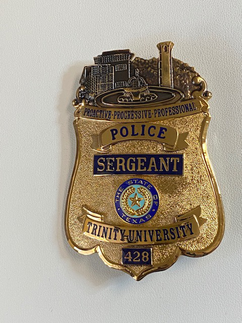 TRINITY UNIVERSITY POLICE DEPARTMENT - ER Badge TRINITY UNIVERSITY POLICE DEPARTMENT - ER Badge